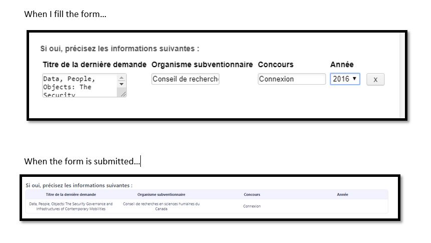 Configurable List Widget Date Field Is Not Showing In The Submission